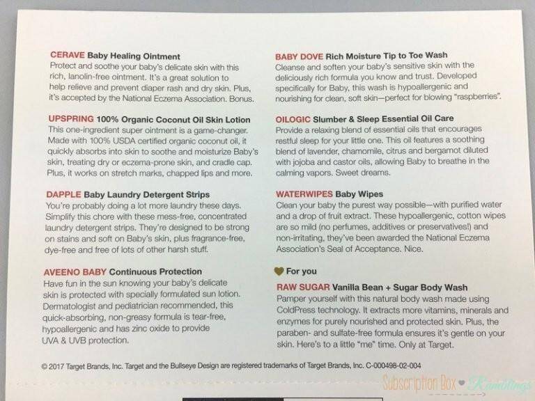 Target Baby Box Review - April 2017 - Subscription Box Ramblings