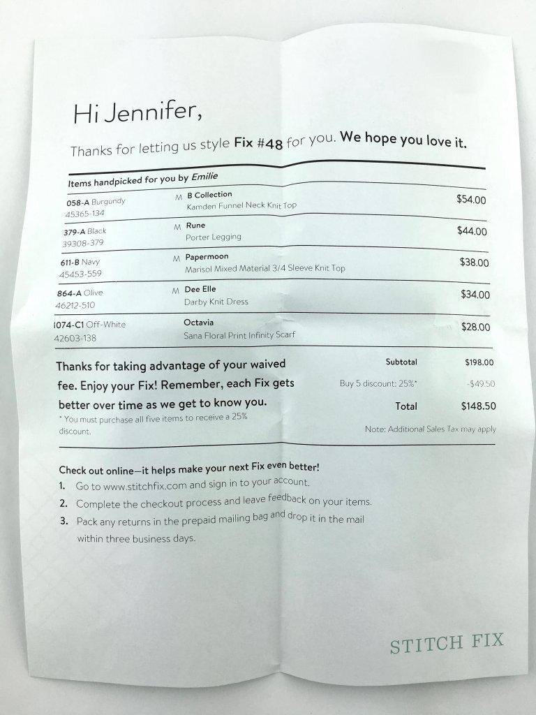 Stitch Fix Review - August 2017 - Subscription Box Ramblings