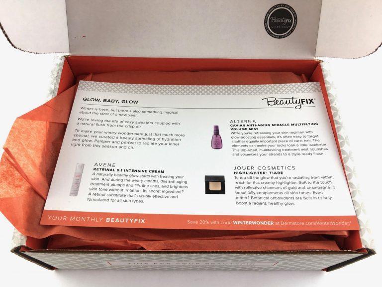 BeautyFIX Review - January 2018 + Coupon Code - Subscription Box Ramblings