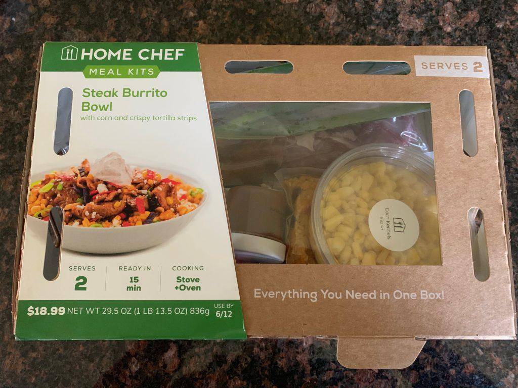 Kroger Home Chef Meal Kit Review - Steak Burrito Bowl with Corn and ...