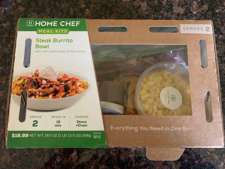 Kroger Home Chef Meal Kit Review - Steak Burrito Bowl with Corn and ...