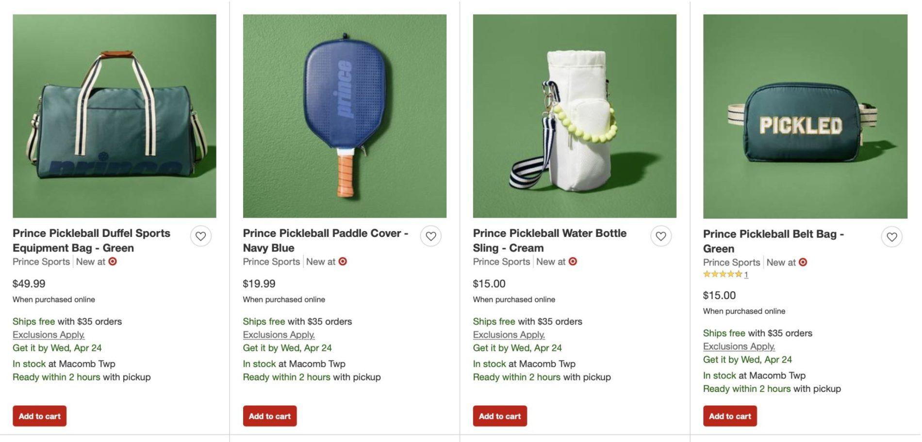 Prince for Target Pickleball Collection - Now Available - Subscription ...